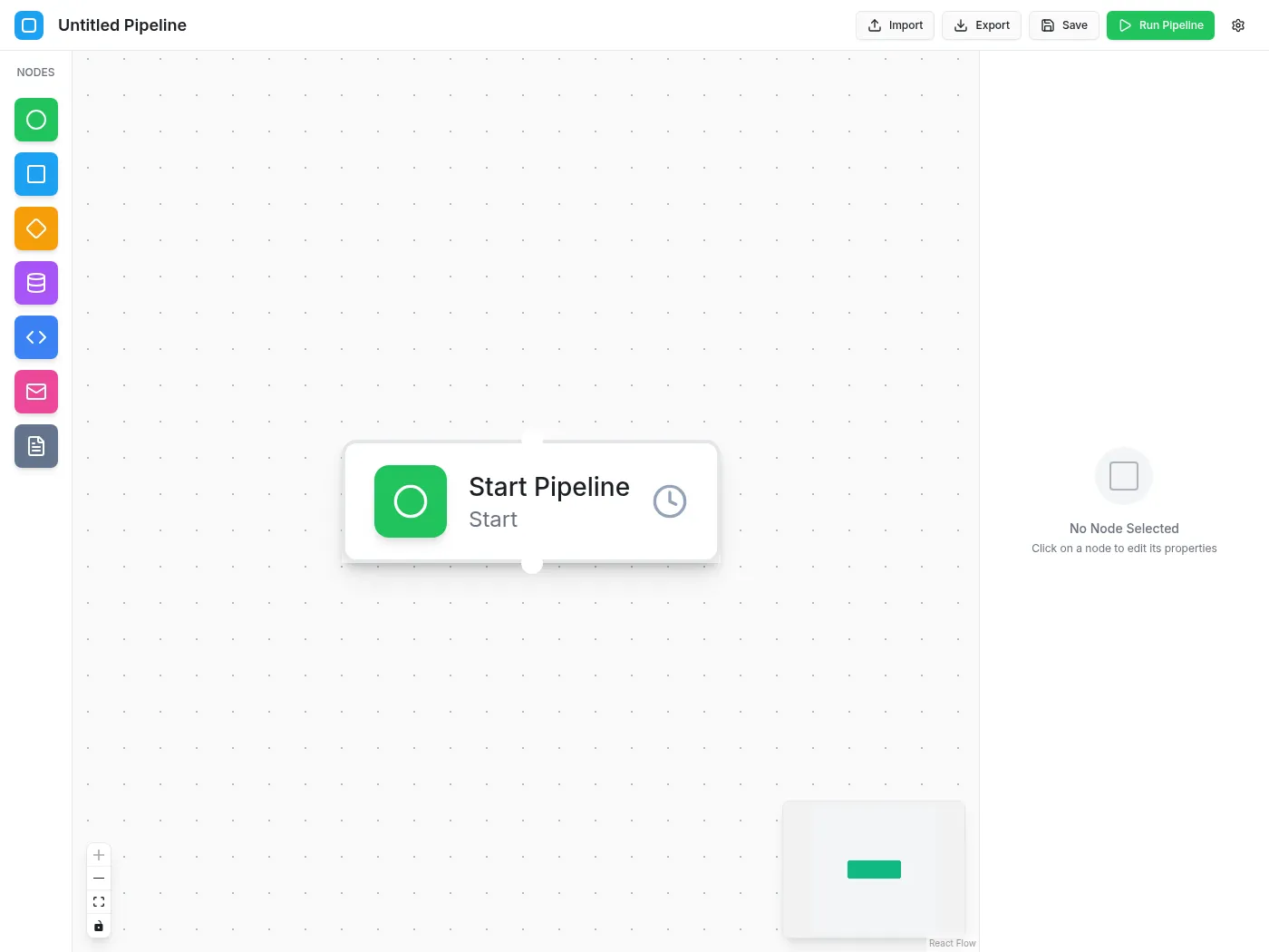 ReactFlow Orchestrator with Airflow-Inspired UI
