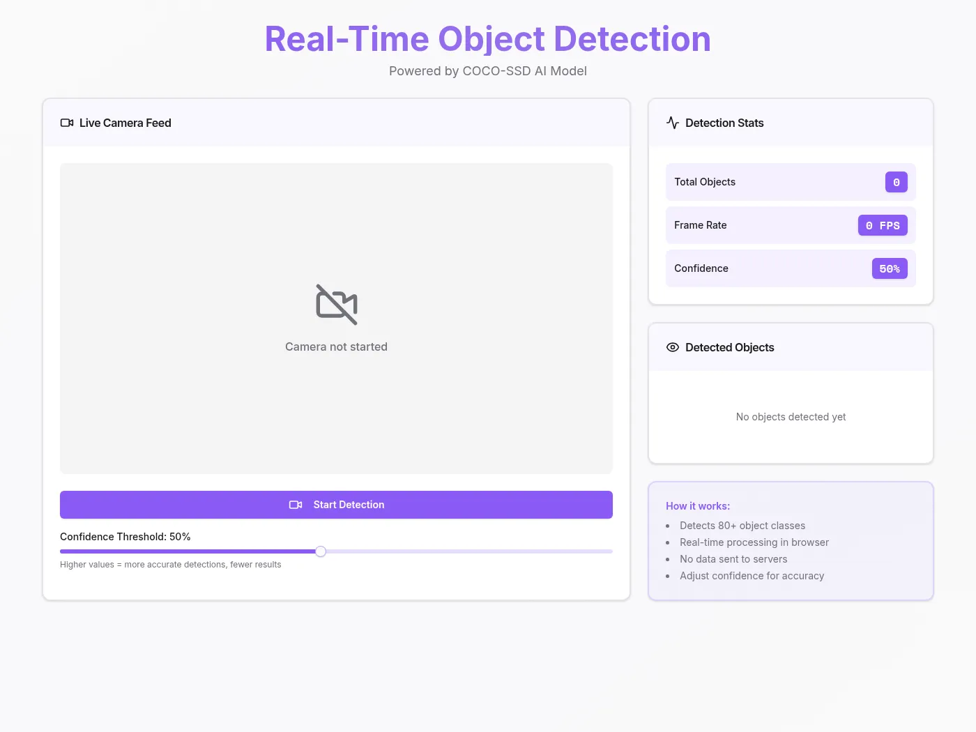 Real-Time Object Detection Web Application