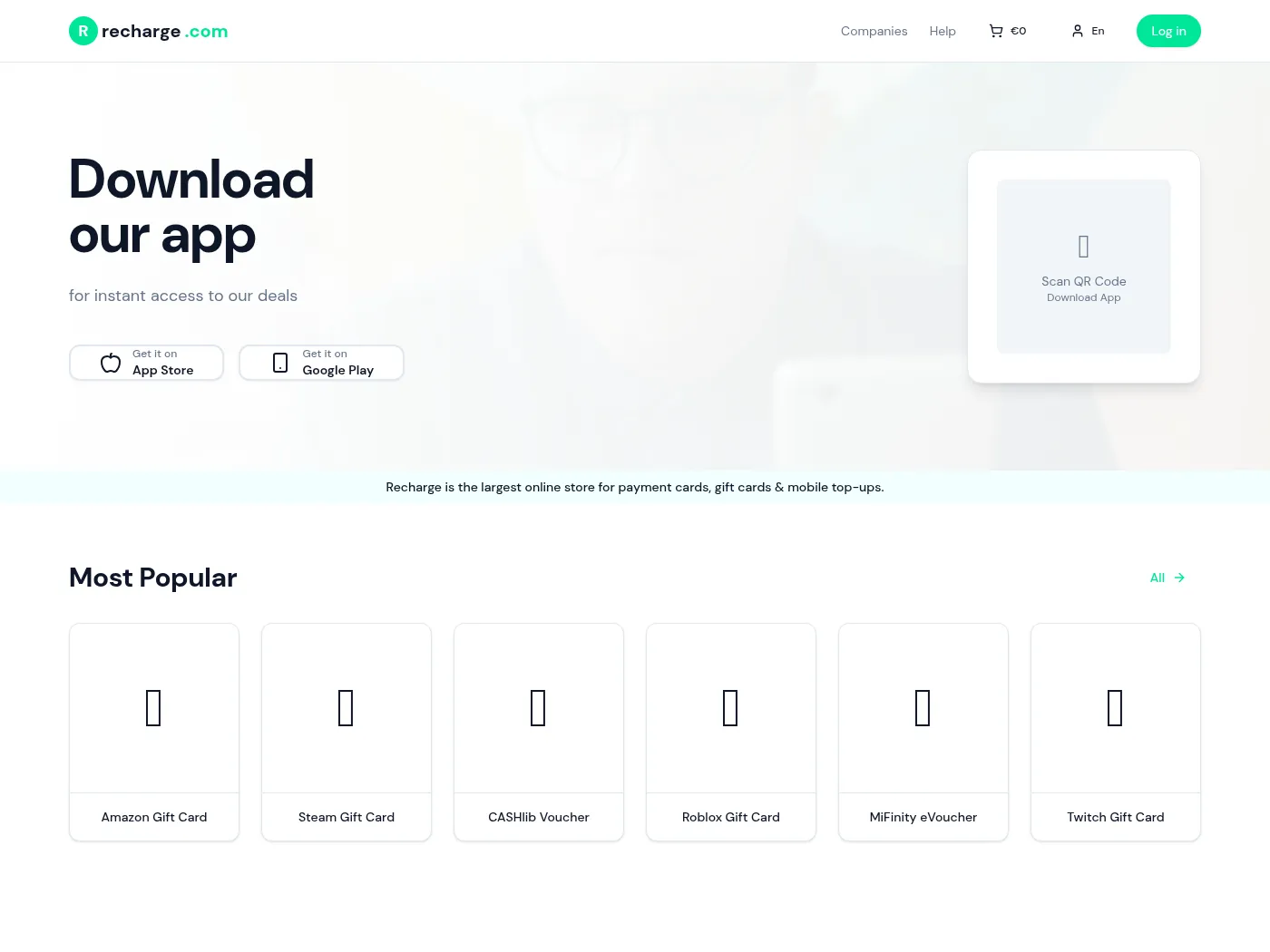 Recharge.com Full-Stack Web Clone
