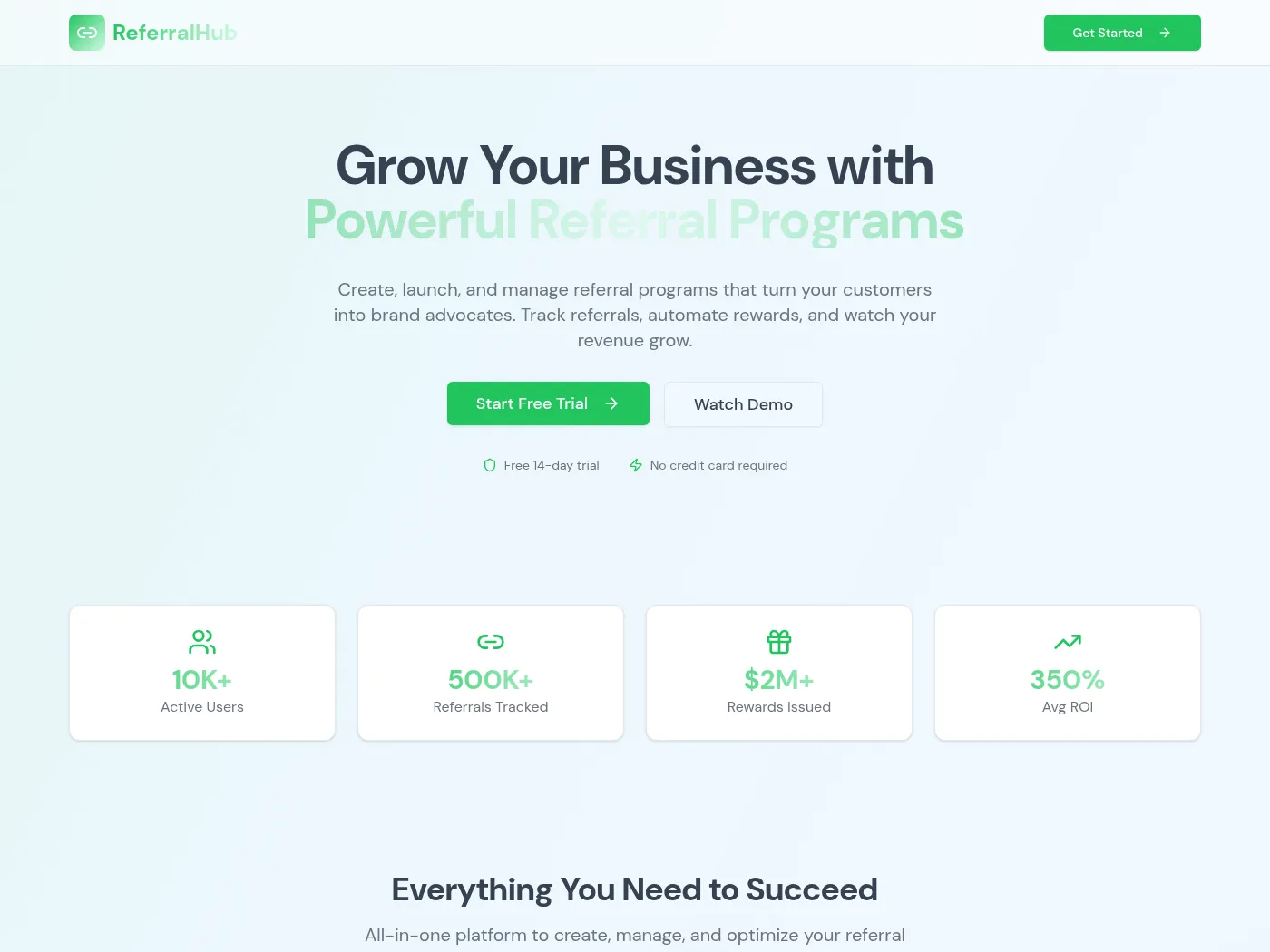 Referral SaaS: Business Referral Program Management Platform
