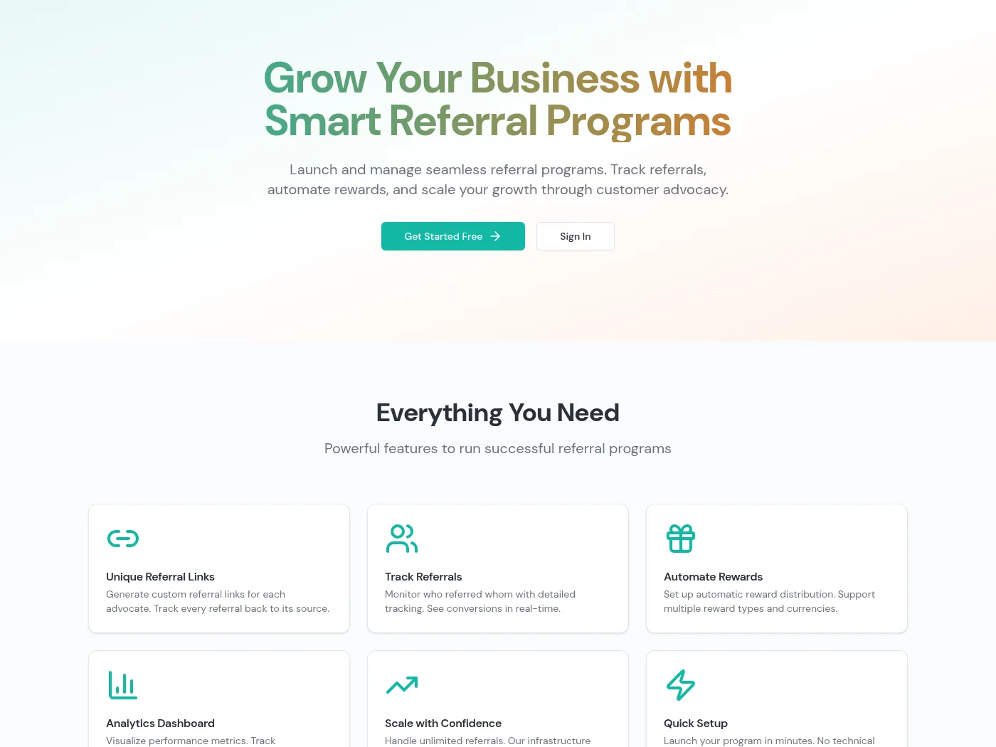 Referral Program Platform for Businesses