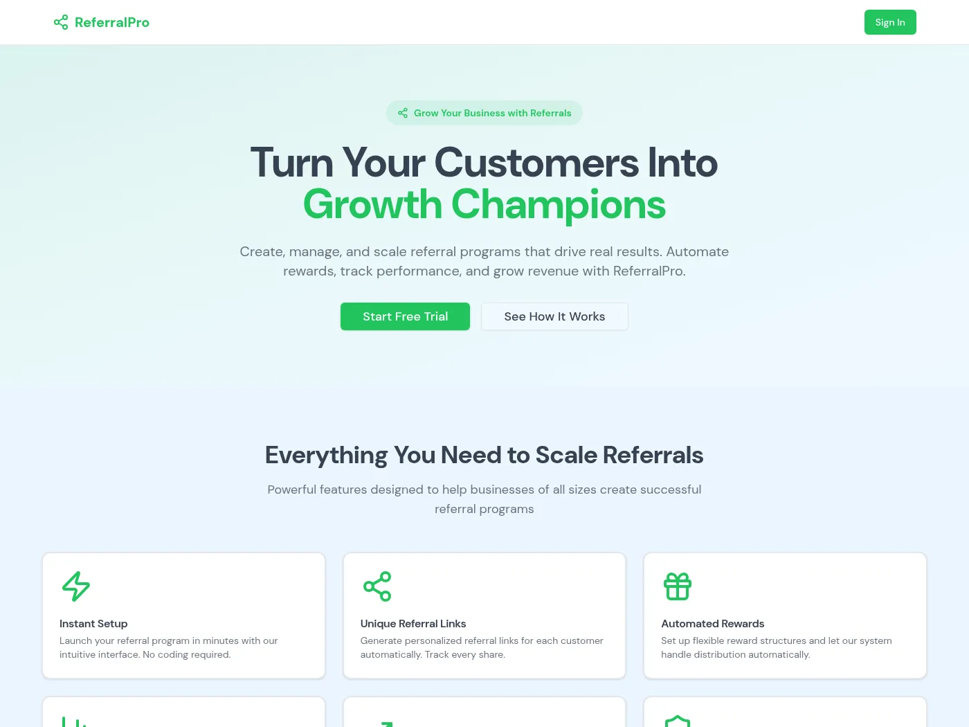 ReferralPro: SaaS for Managing and Monetizing Referral Programs