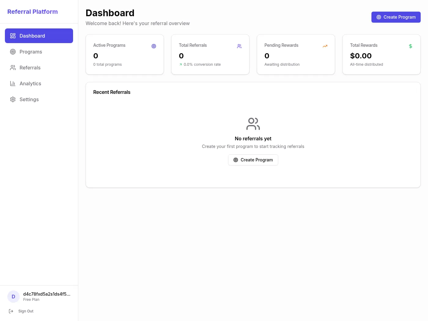 Referral Program SaaS Platform