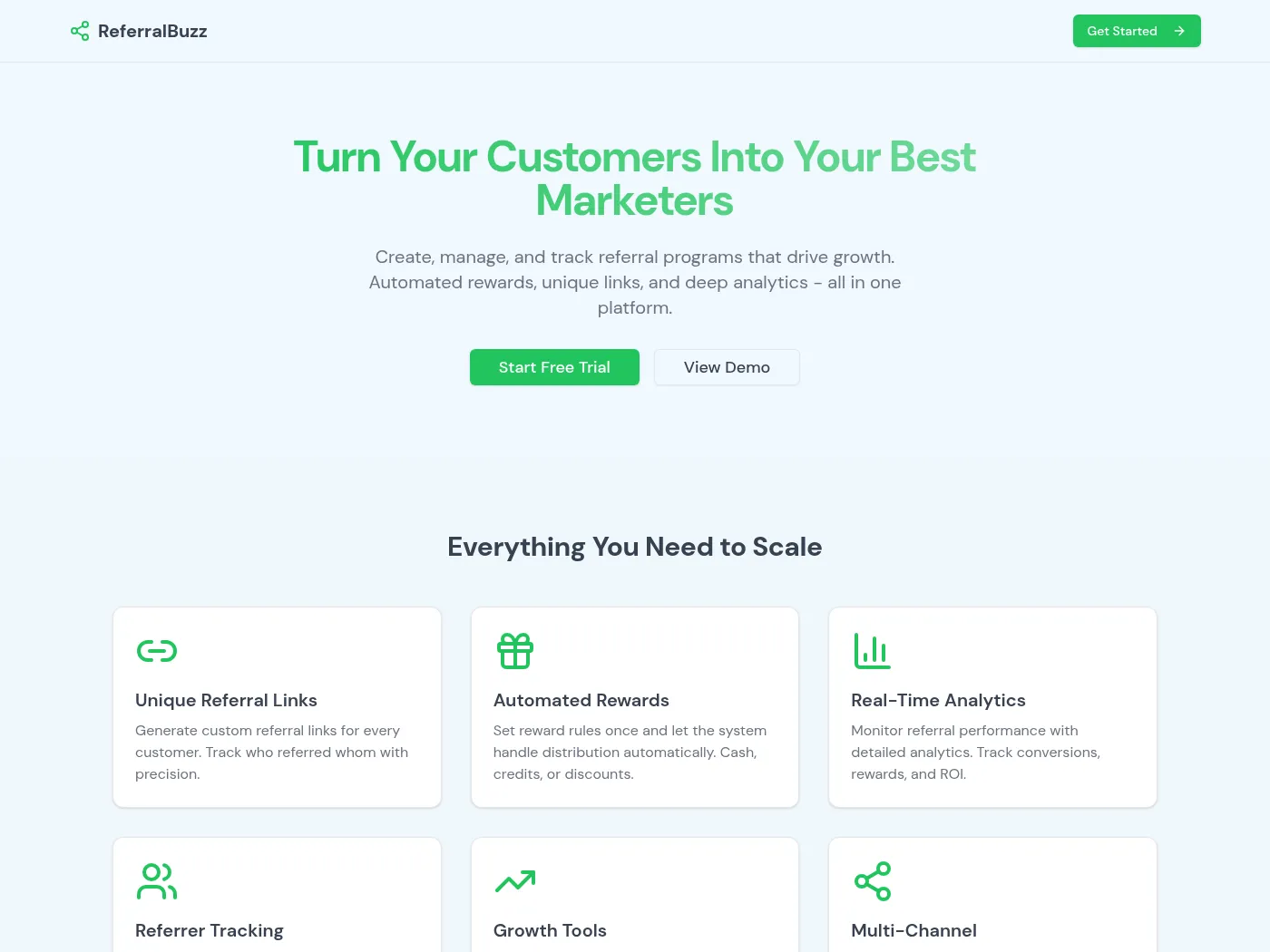 ReferralBuzz: Referral Program SaaS for Businesses
