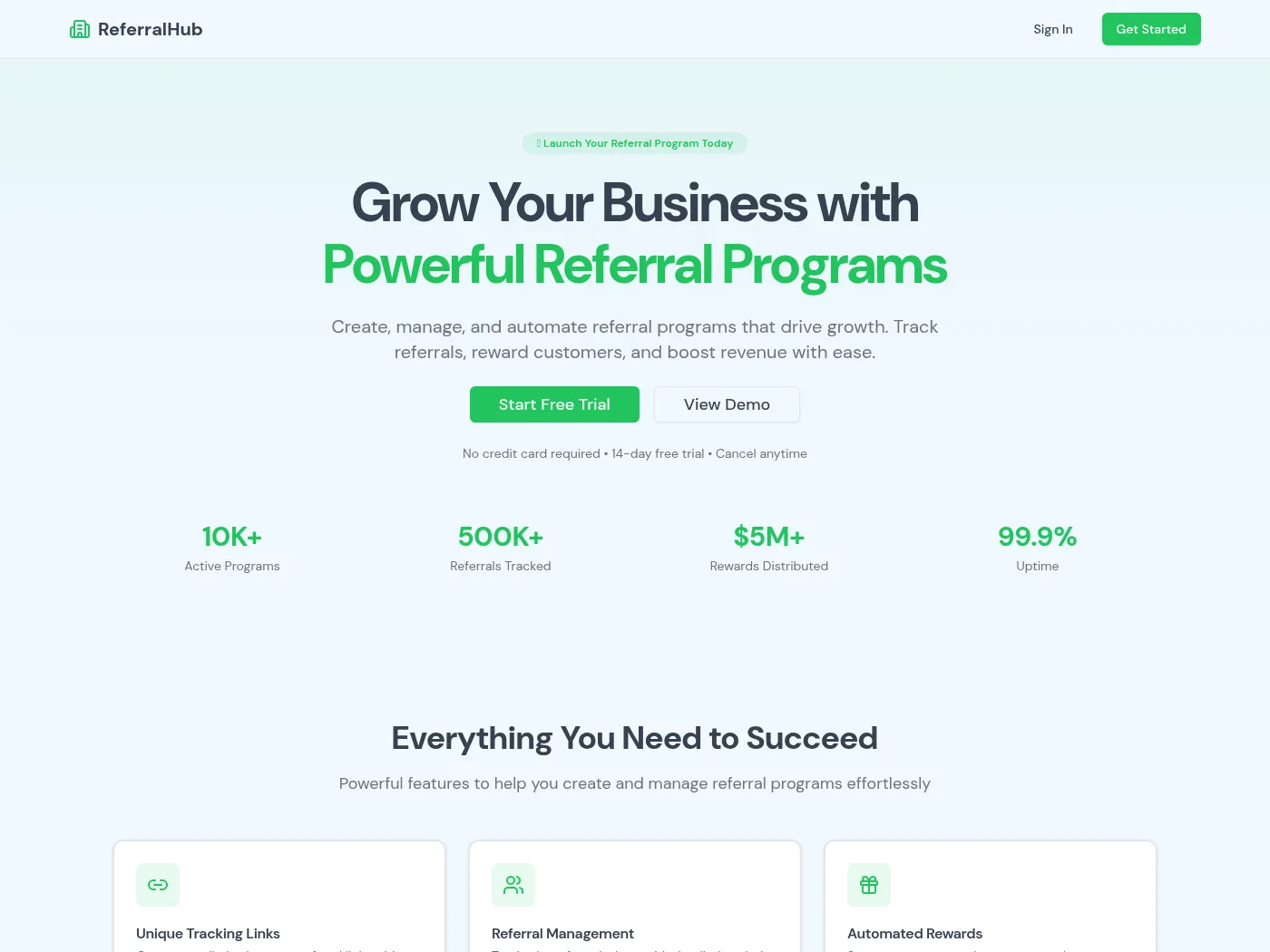 Referral Program Platform for Businesses