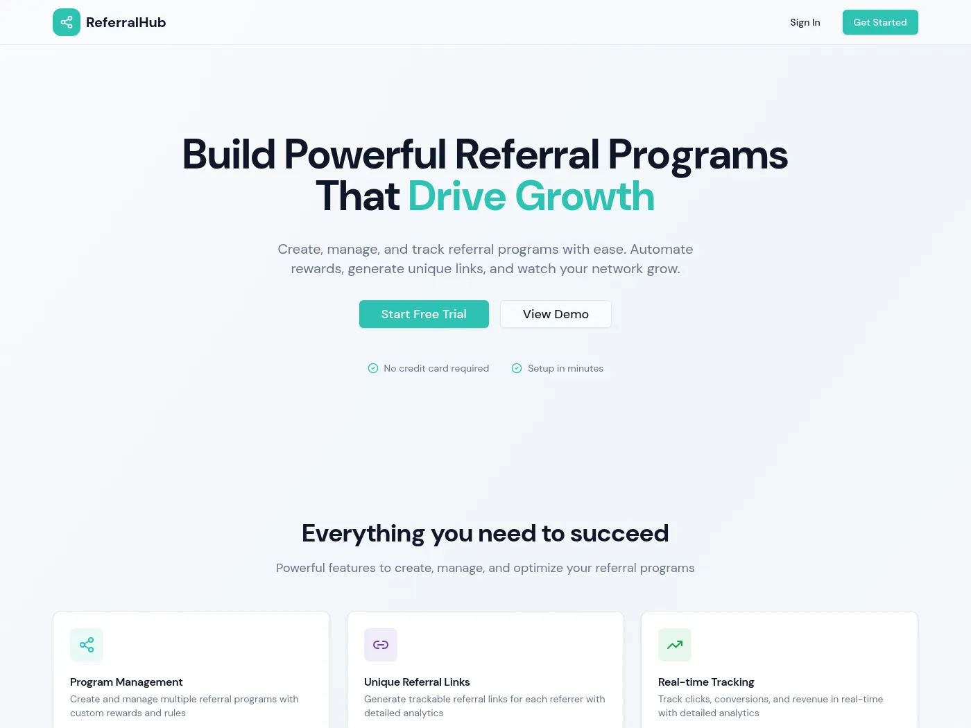 Referral Program SaaS Platform