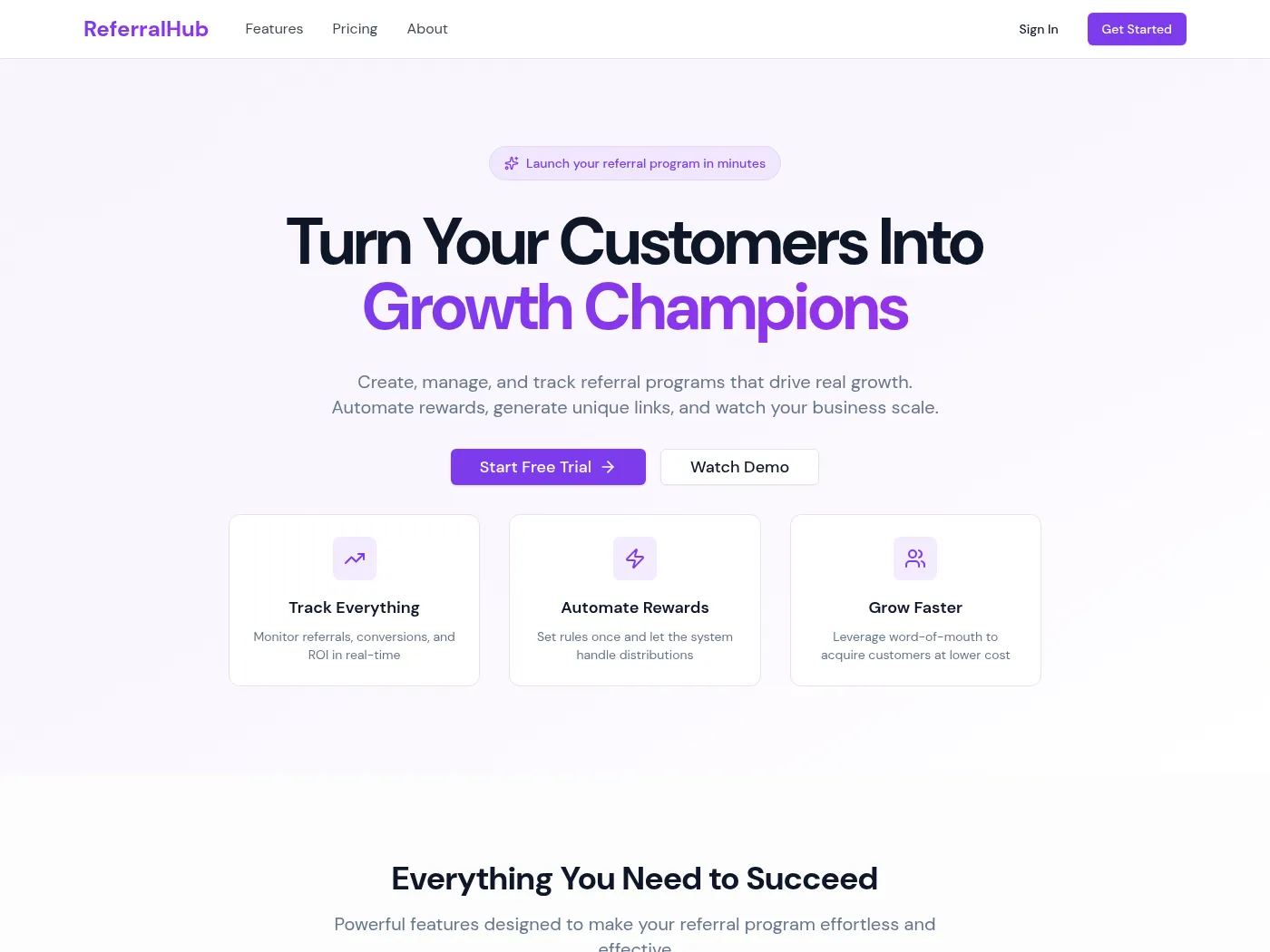 Referral Program Platform for Businesses