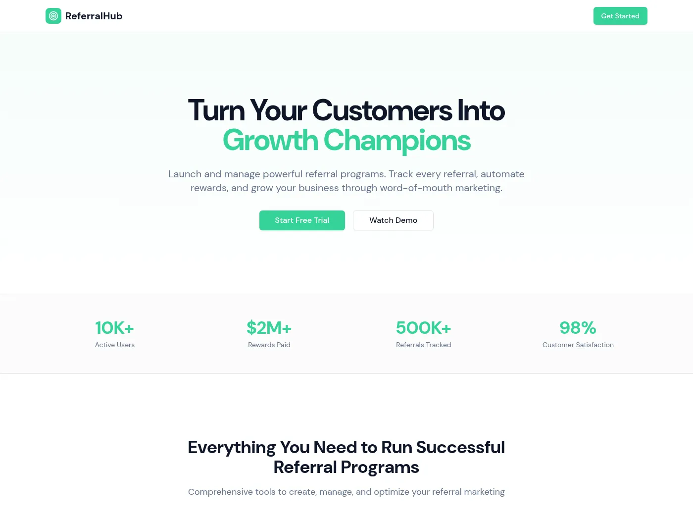 Referral Program Platform for Businesses