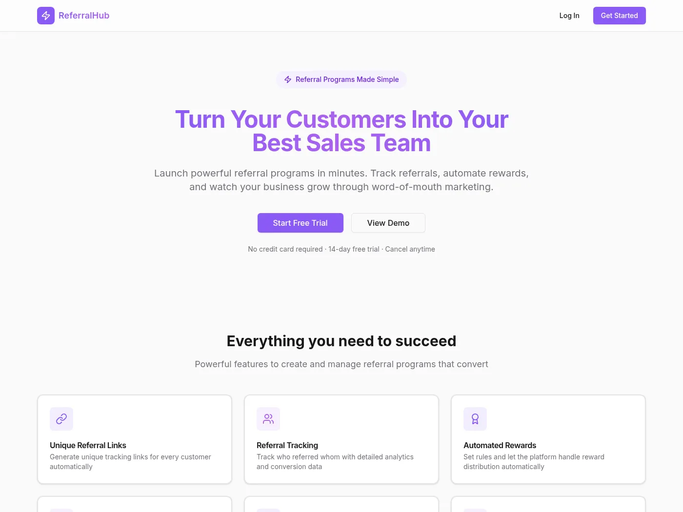 Referral Program Platform as a Service