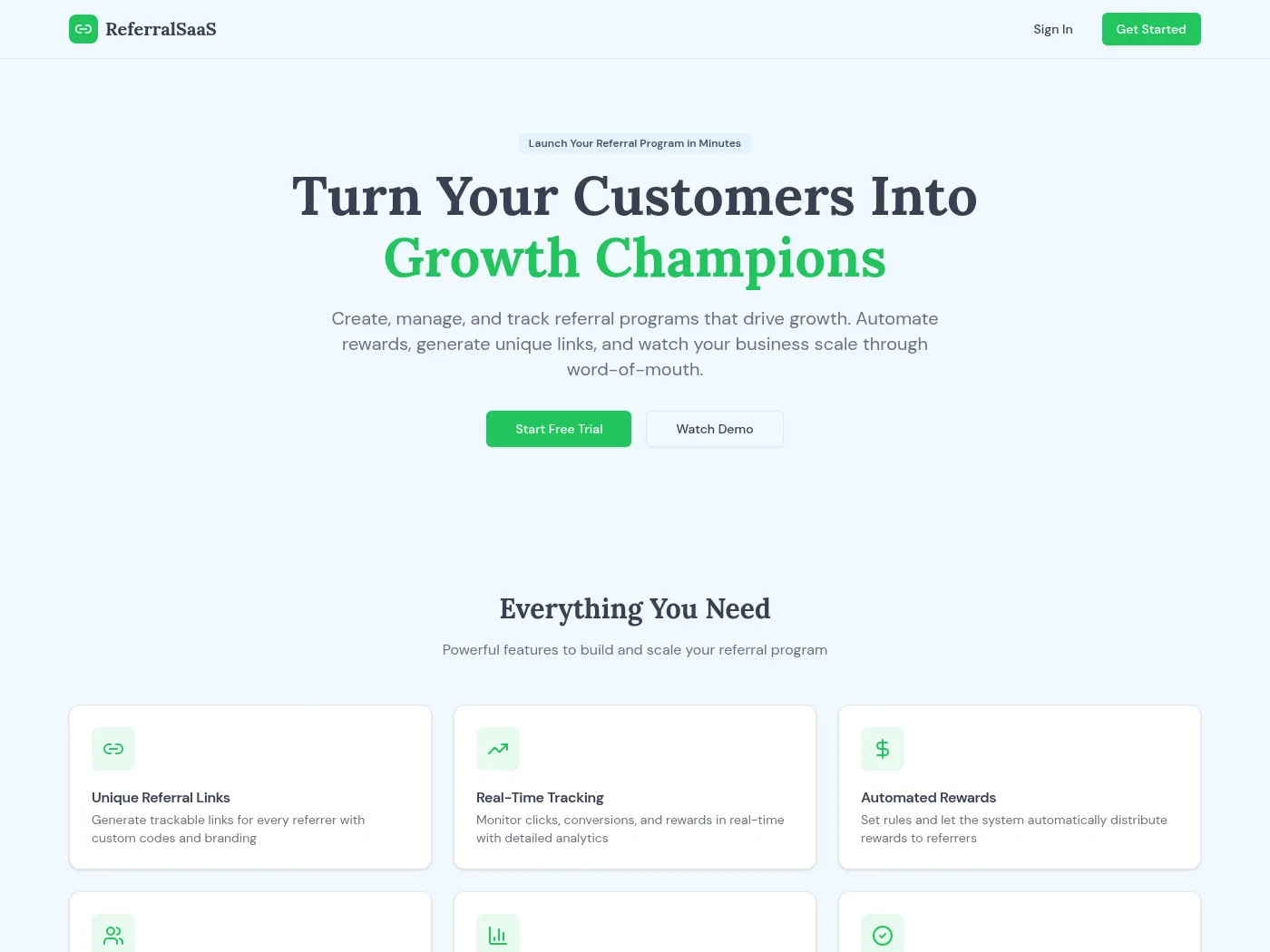 ReferralSaaS: Business Referral Program Platform