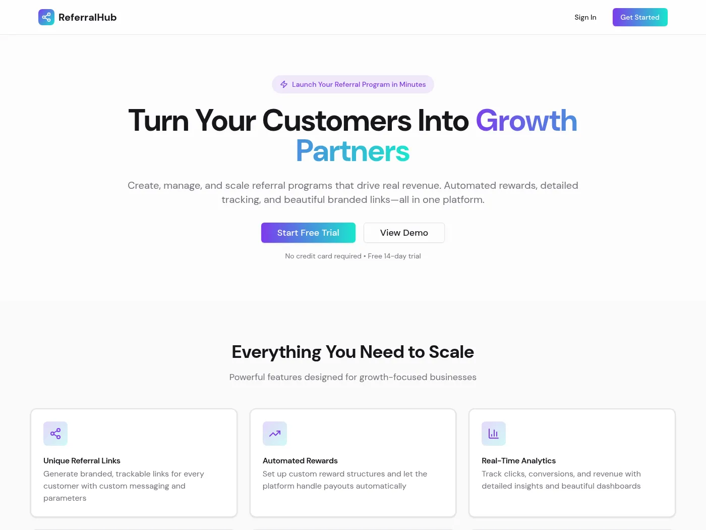 Referral Program SaaS Platform for Businesses