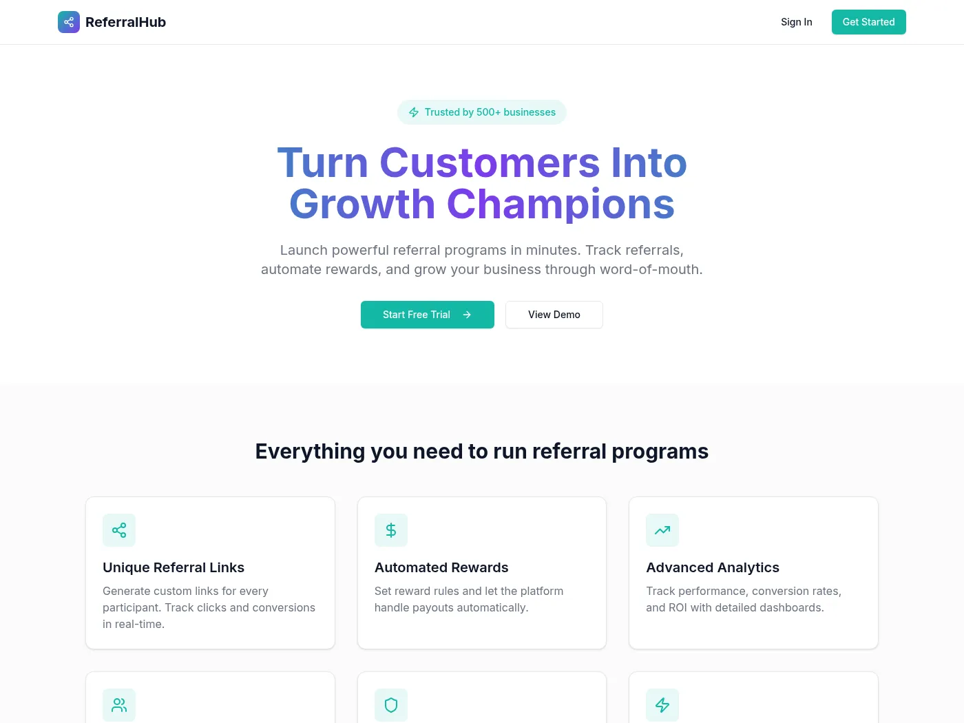 Referral Program SaaS Platform