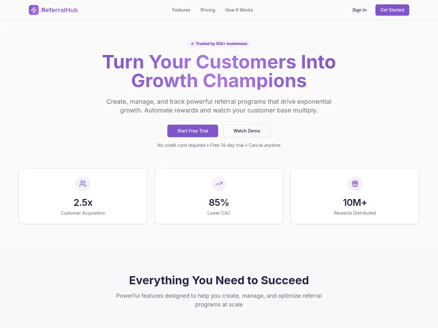 Referral Program SaaS Platform
