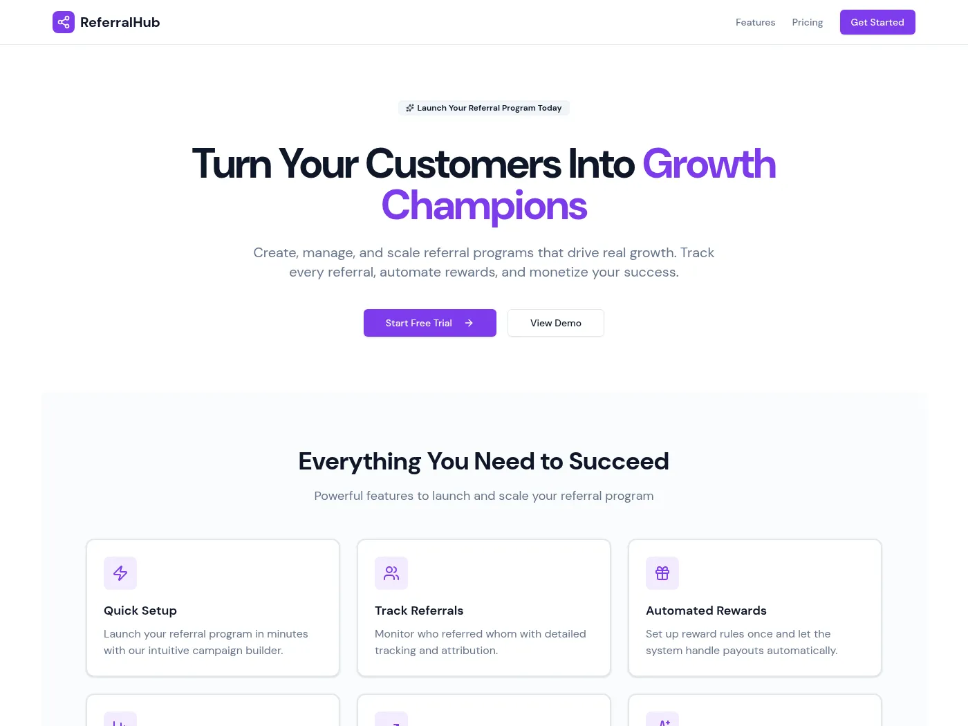 Referral Program SaaS Platform
