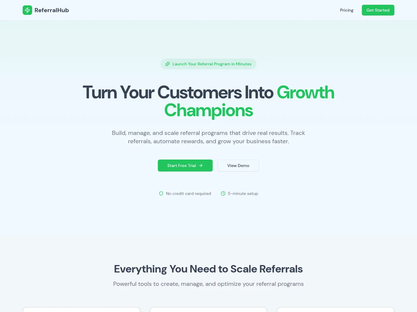 Referral Program SaaS Platform