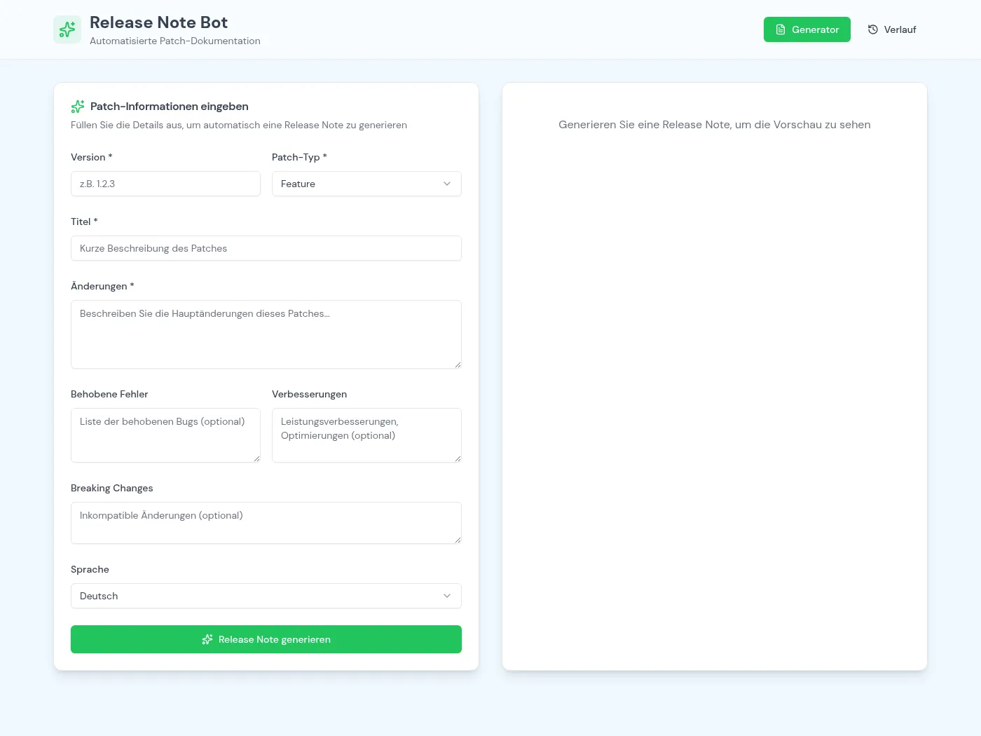 Release Note Bot für automatisierte Patch-Dokumentation
