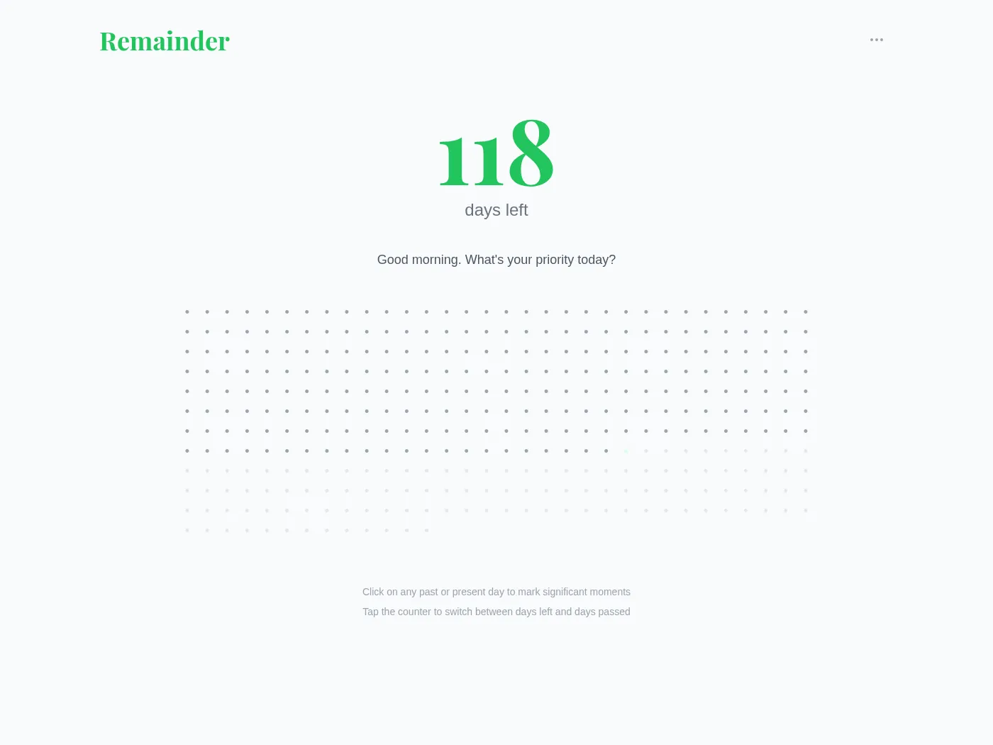 Remainder – Annual Progress Visualizer