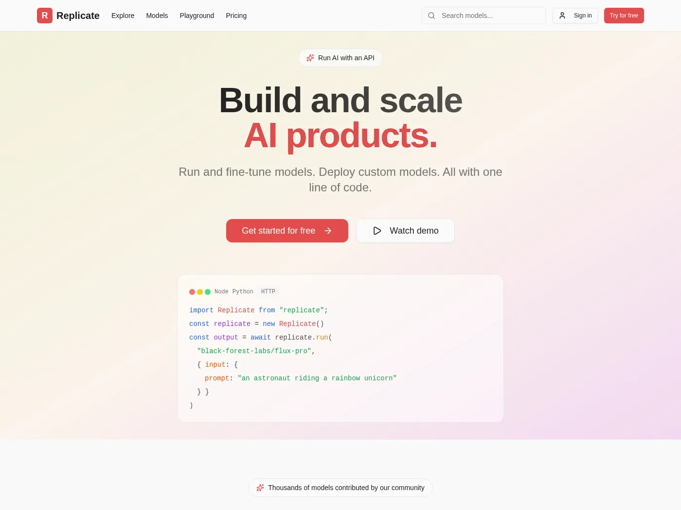 Replicate.com Clone for Image & Video Generation