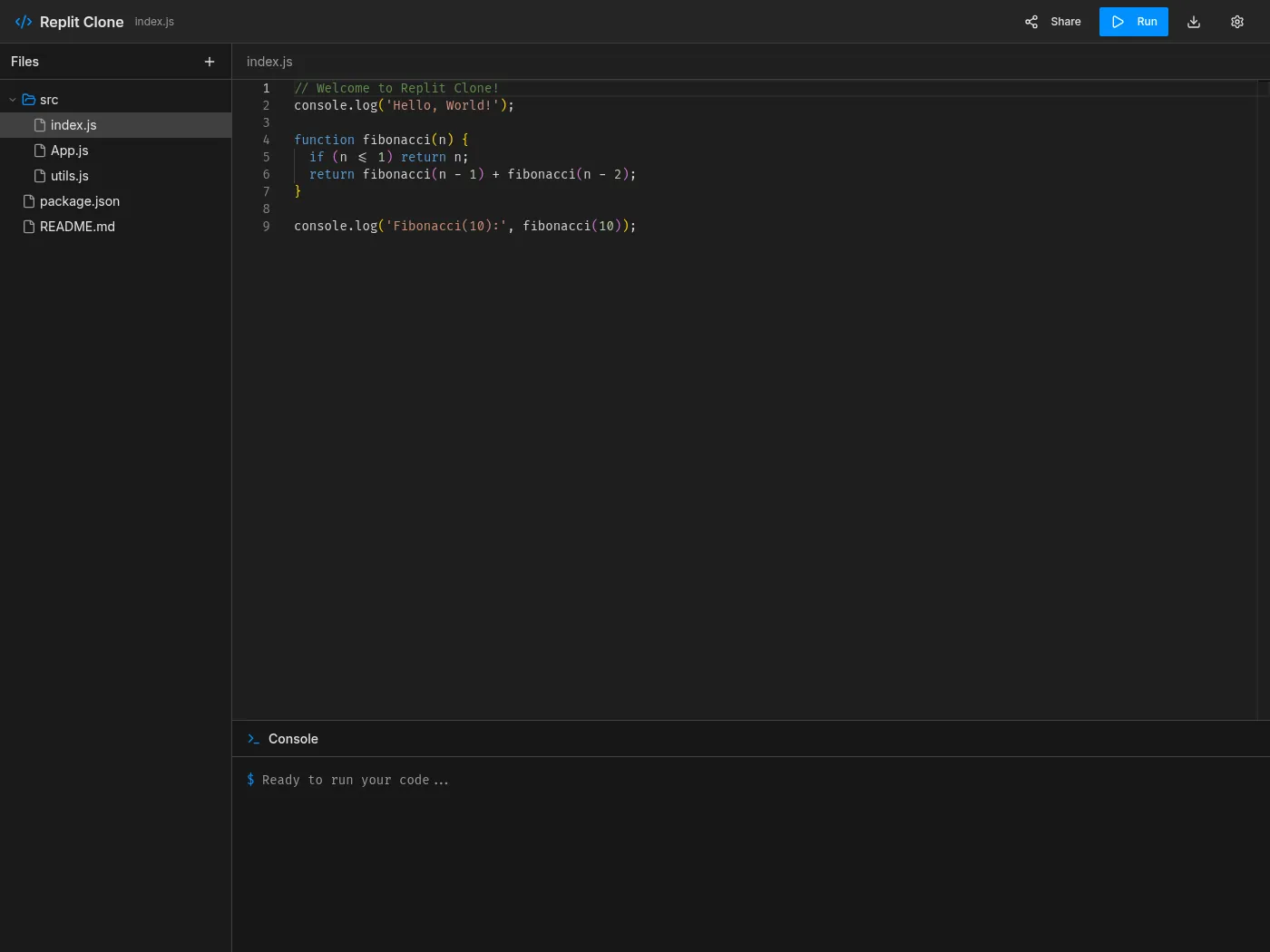 Replit Web IDE Clone