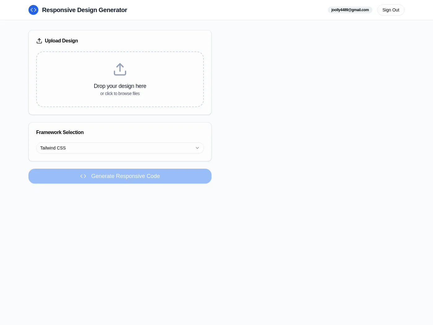 Responsive Design Code Generator