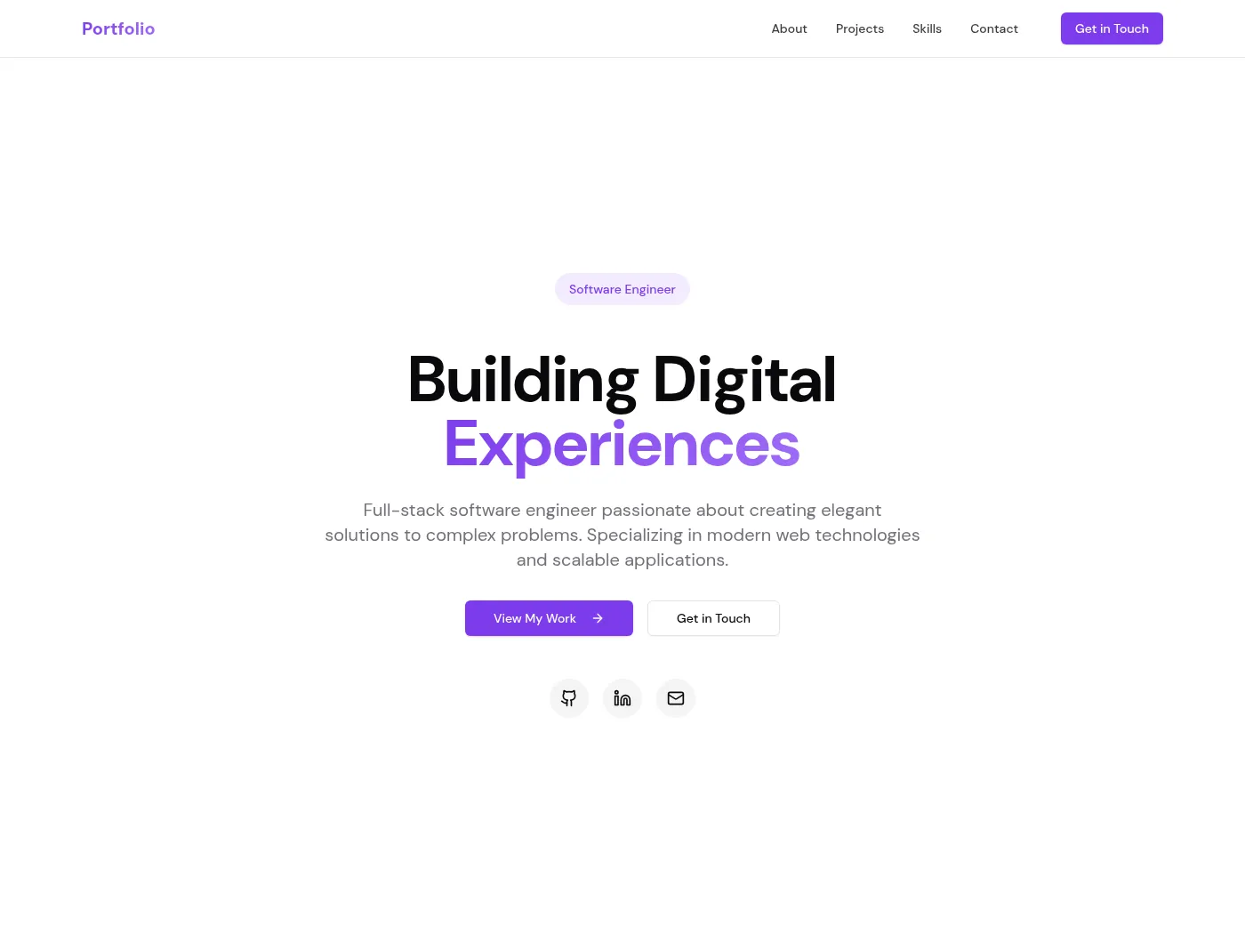 Responsive Software Engineer Portfolio