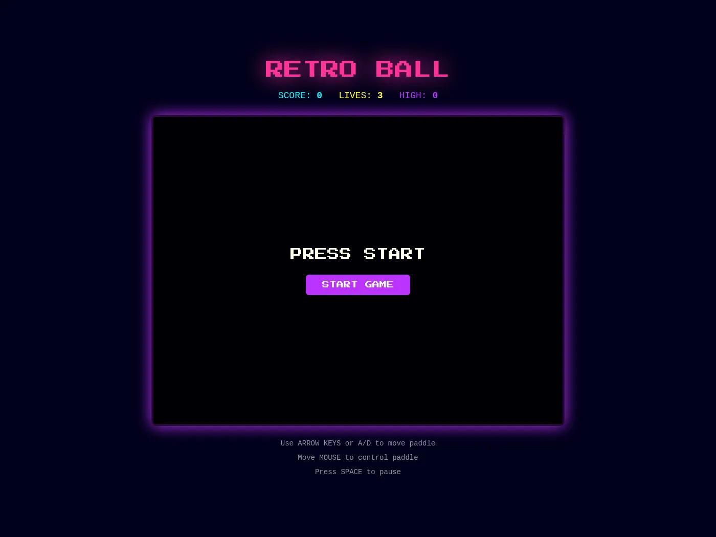 Retro Ball Arcade Game