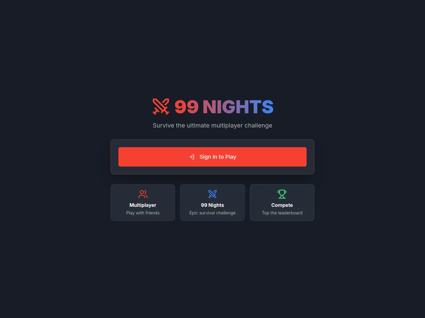 Roblox 99 Nights Multiplayer Adventure