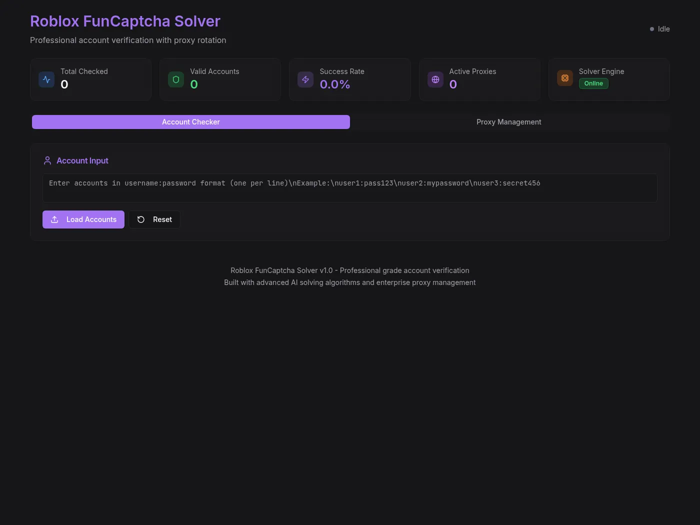 Roblox Funcaptcha Solver with Proxy Support