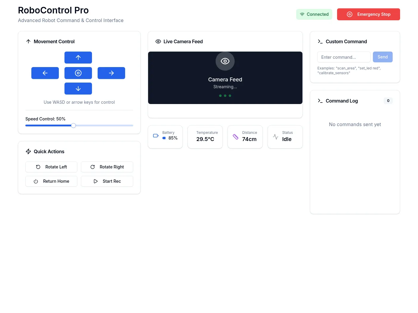 Robot Control Web App