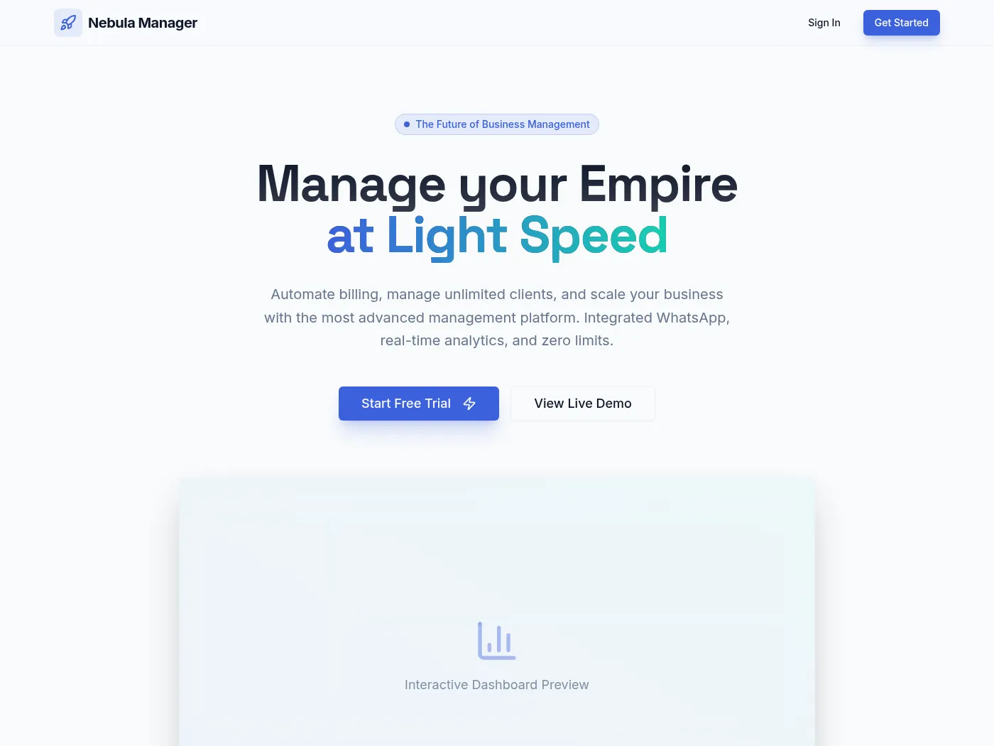 RocketGestor Inspired Business Management Platform