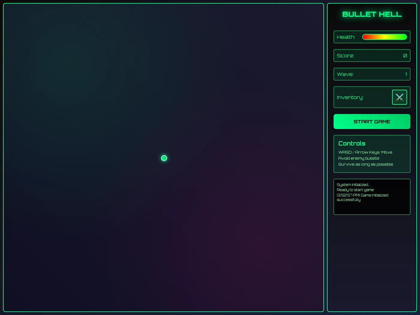 Roguelike Bullet Hell HTML5 Prototype