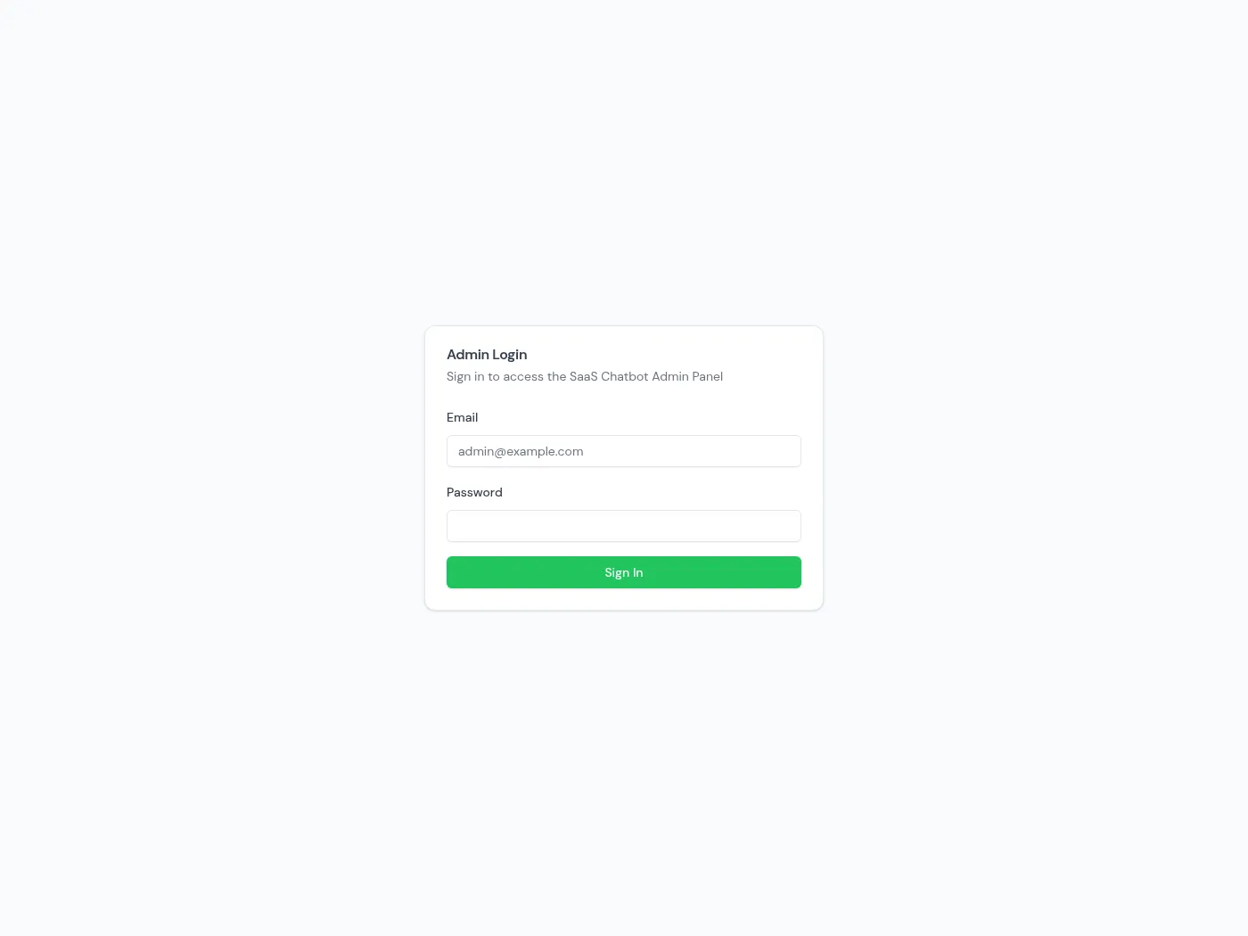 SaaS Multi-Company Chatbot Platform with Admin Panel