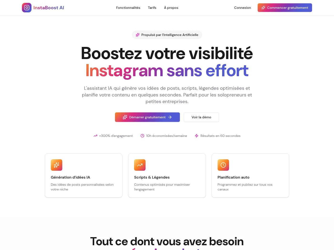 SaaS IA No-Code pour Booster la Visibilité Instagram des Solopreneurs