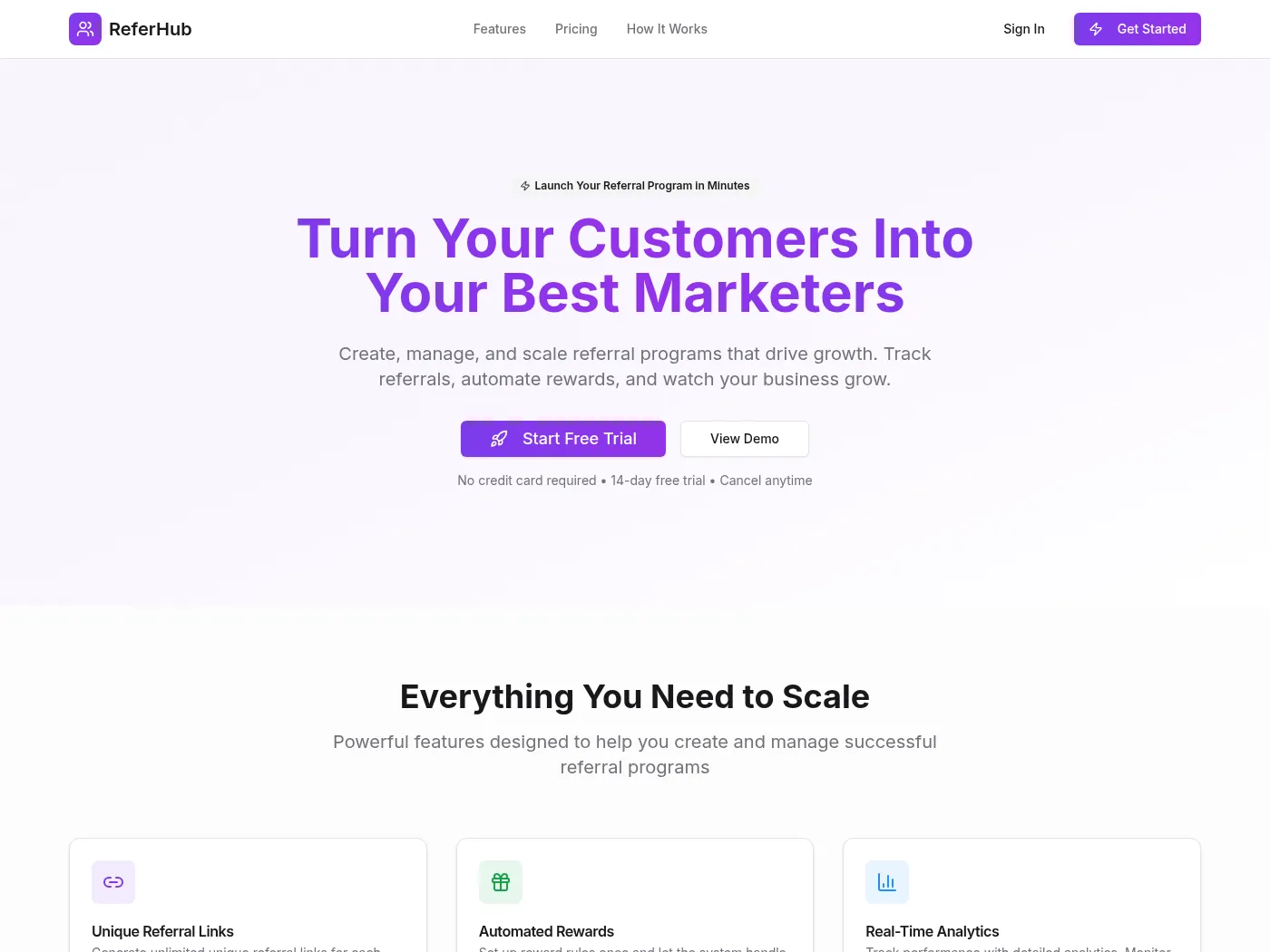 SaaS Referral Program Platform for Businesses