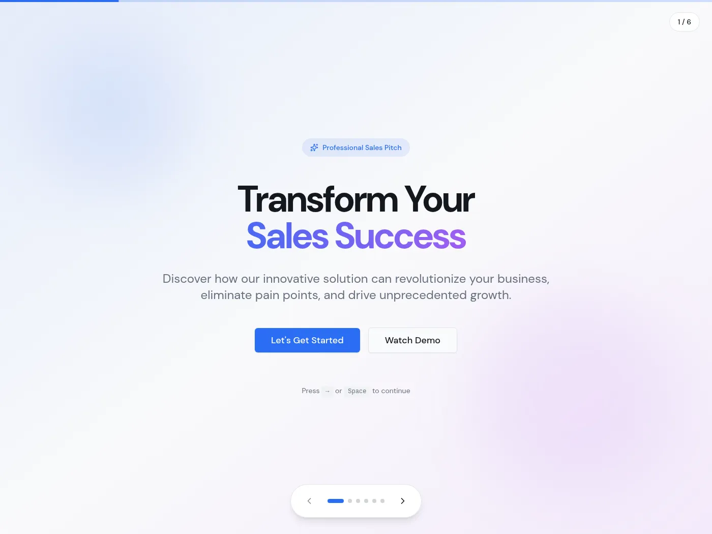 SalesDeck Pro: Interactive Sales Pitch Presentation Builder