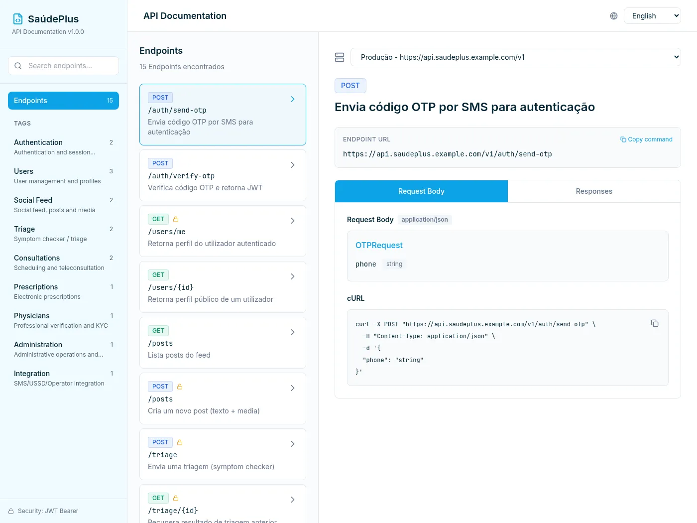 SaúdePlus API Platform MVP