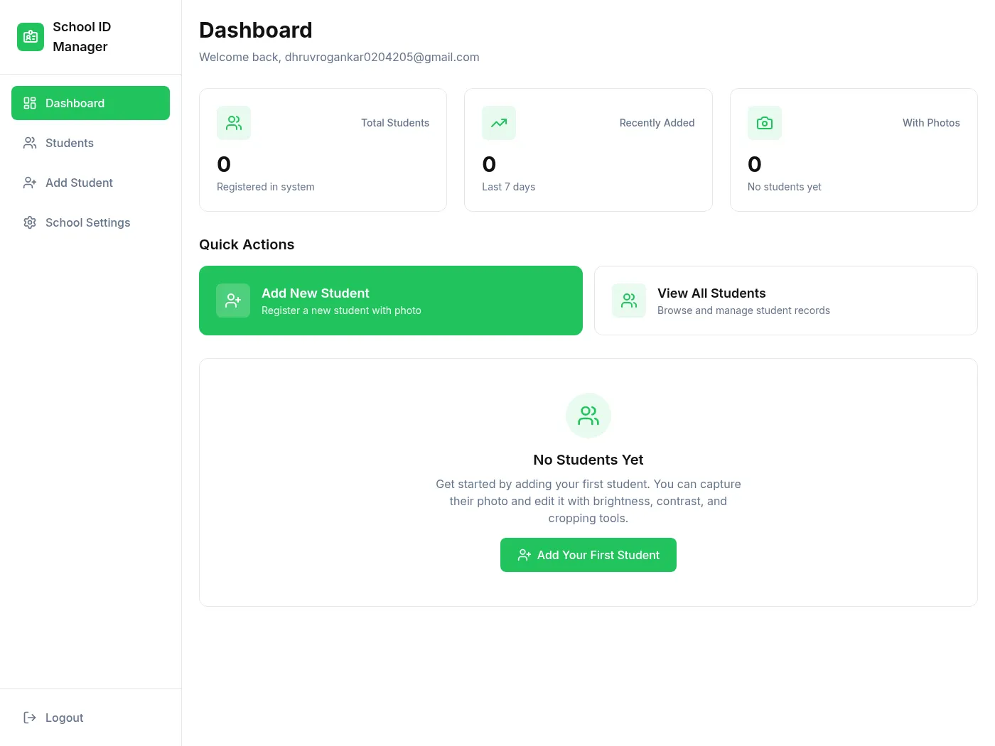 School ID Data Manager with Enhanced Photo Editing