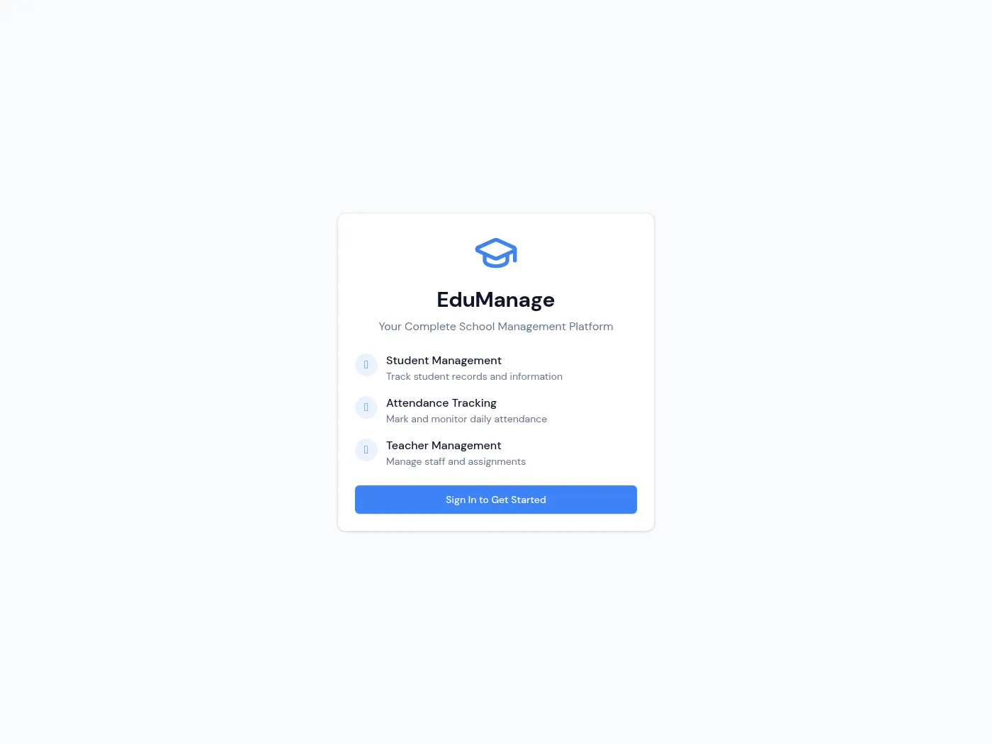 EduManage - School Management Platform
