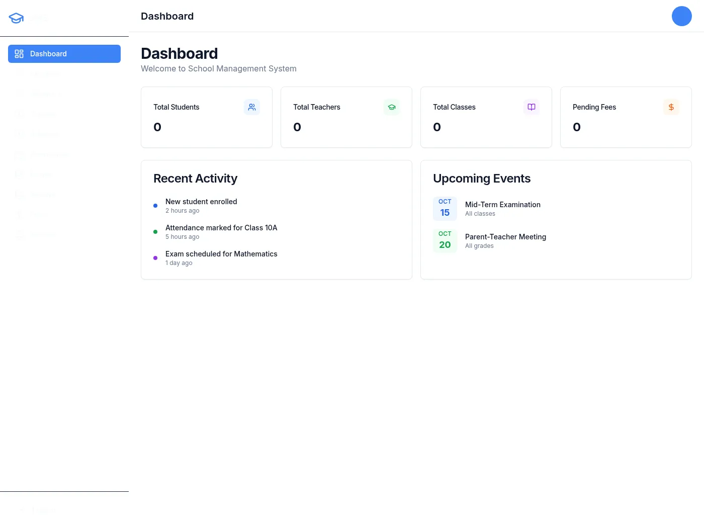 Complete School Management System in PHP