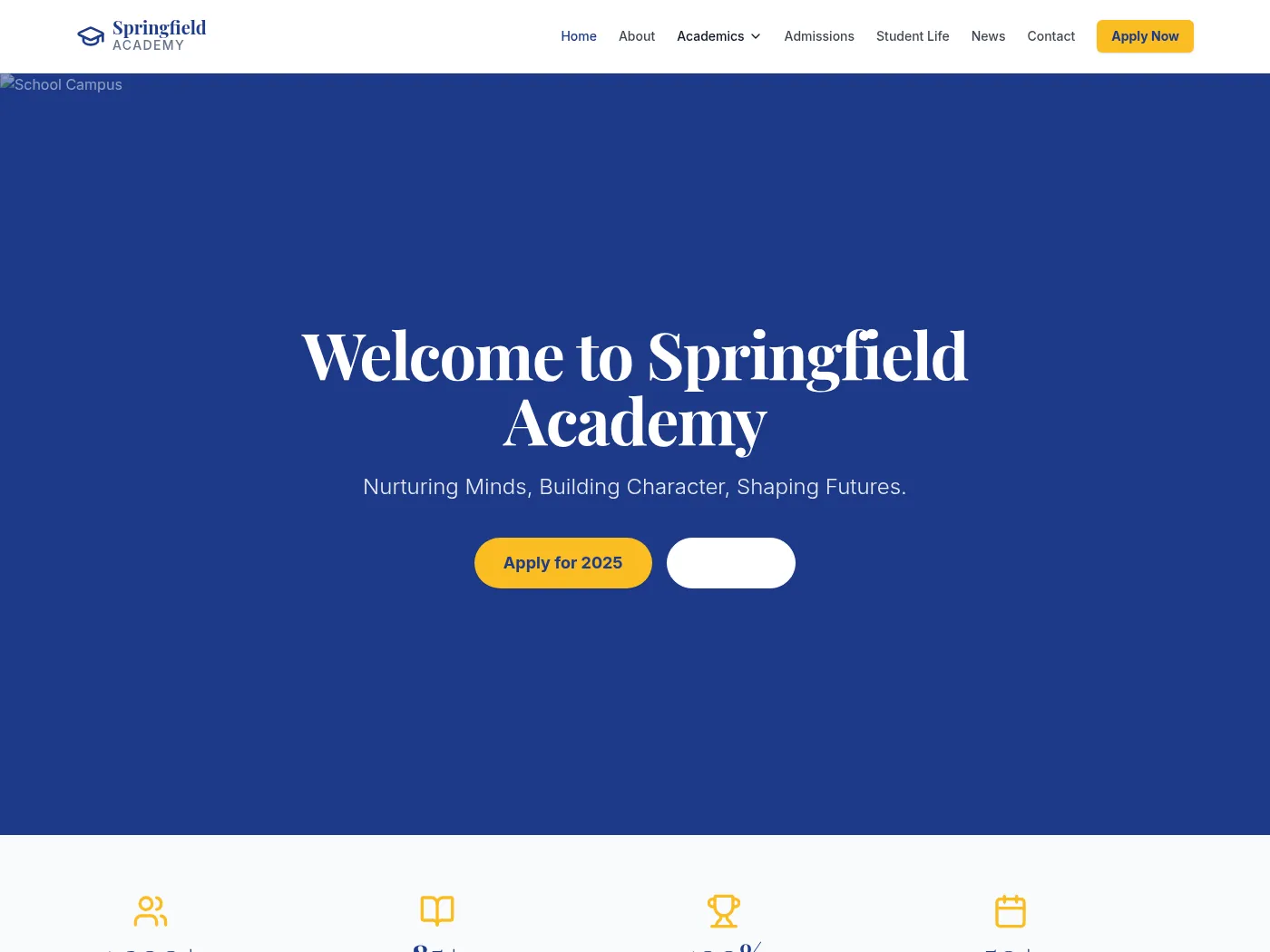School Website HTML Generator