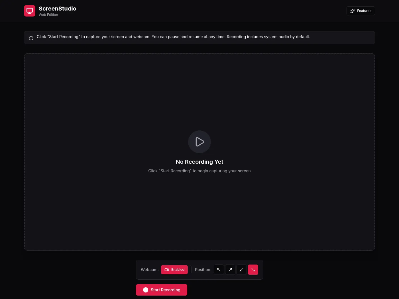 ScreenStudio Web Clone for MacOS