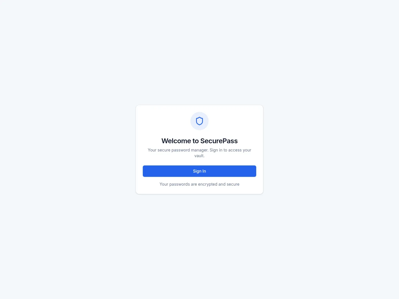 SecurePass: Password Manager