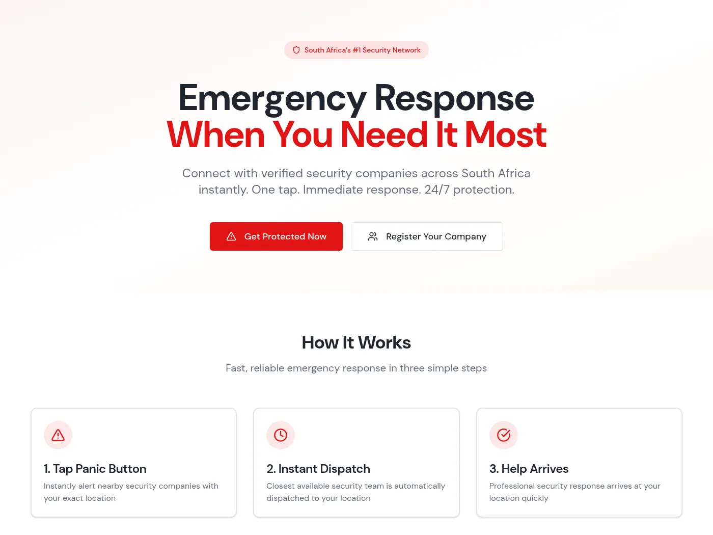 SA Security Panic Hub