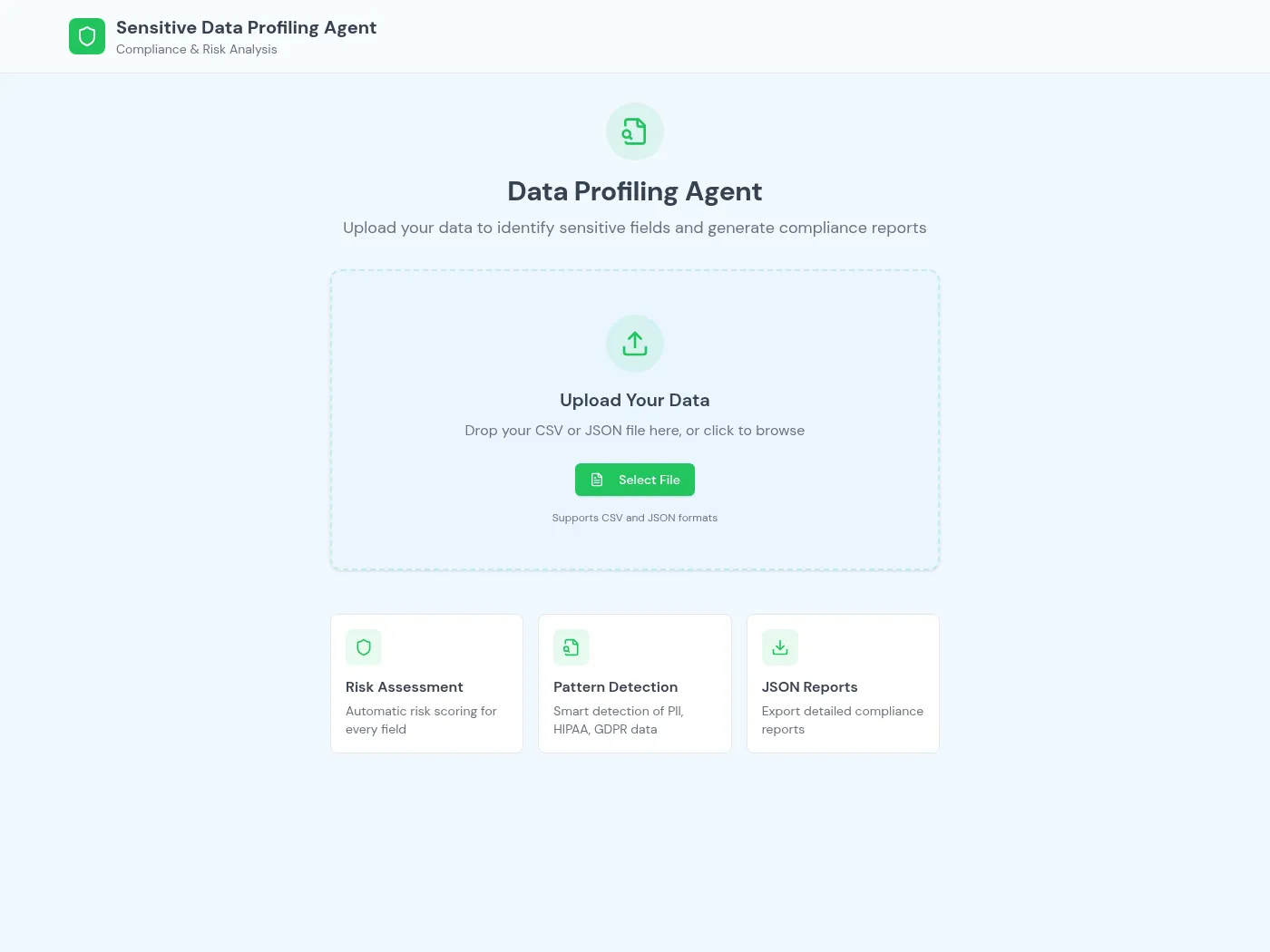 Sensitive Data Profiling Agent for Risk and Compliance Reporting