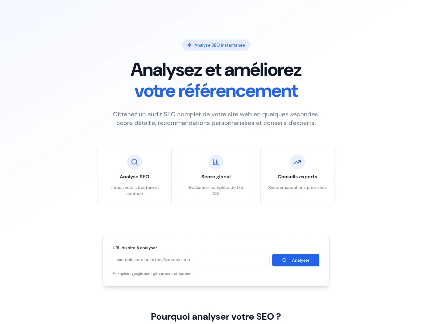 SEO & Website Analyzer with Actionable Insights