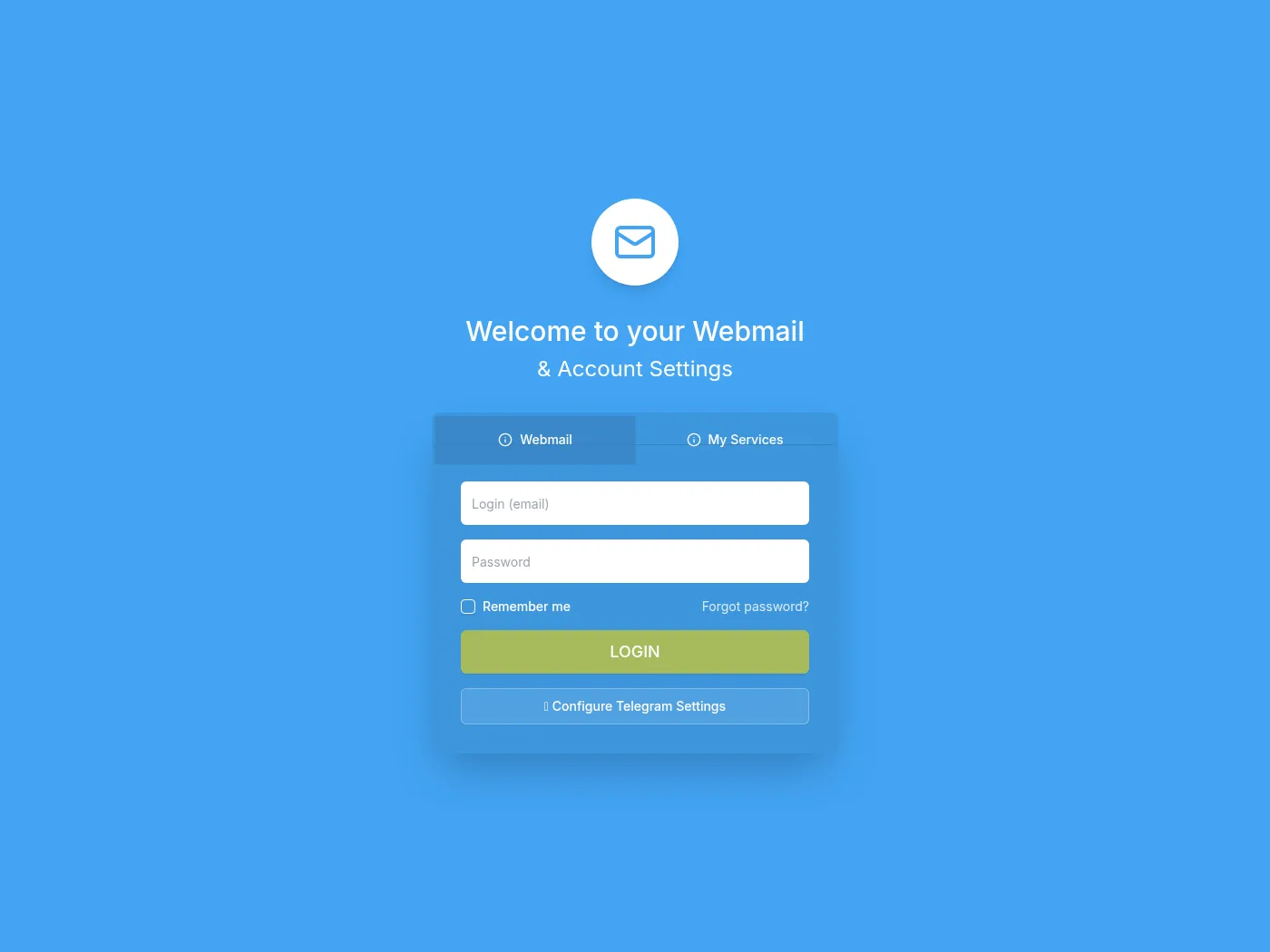 Server Data Portal Login with Telegram Reporting
