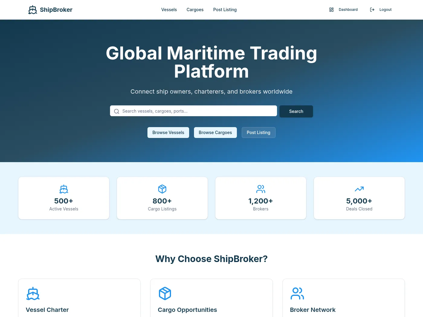 Shipbroker.net Clone Platform