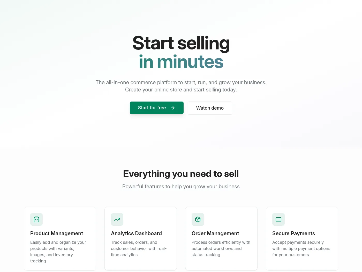 Shopify Clone Ecommerce Platform