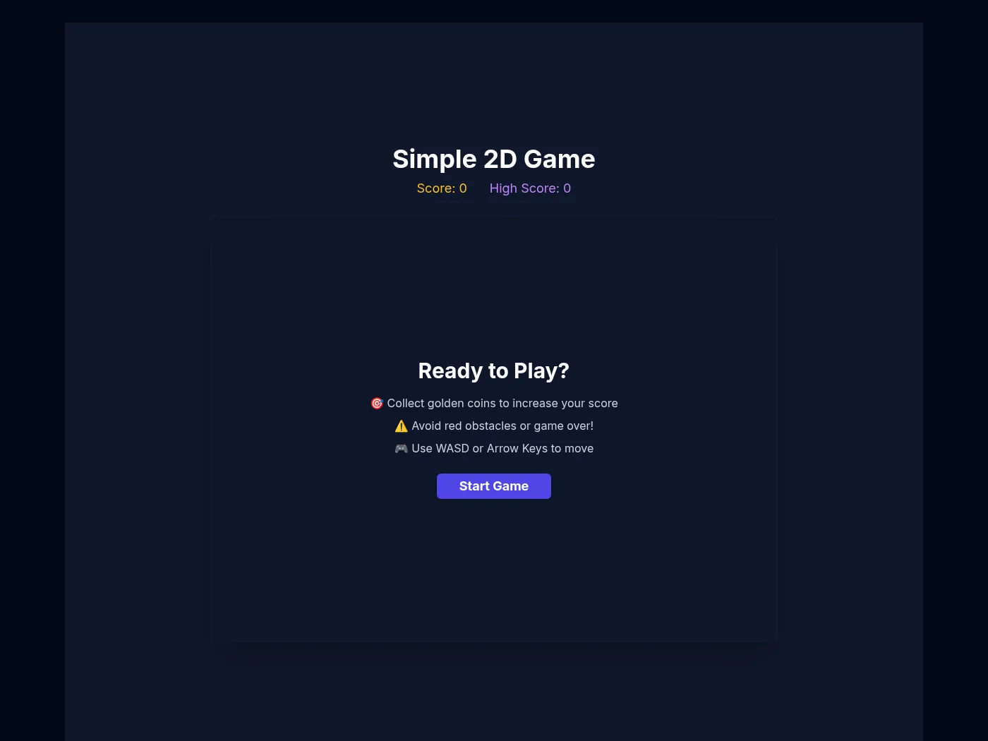 Simple 2D Game Creator