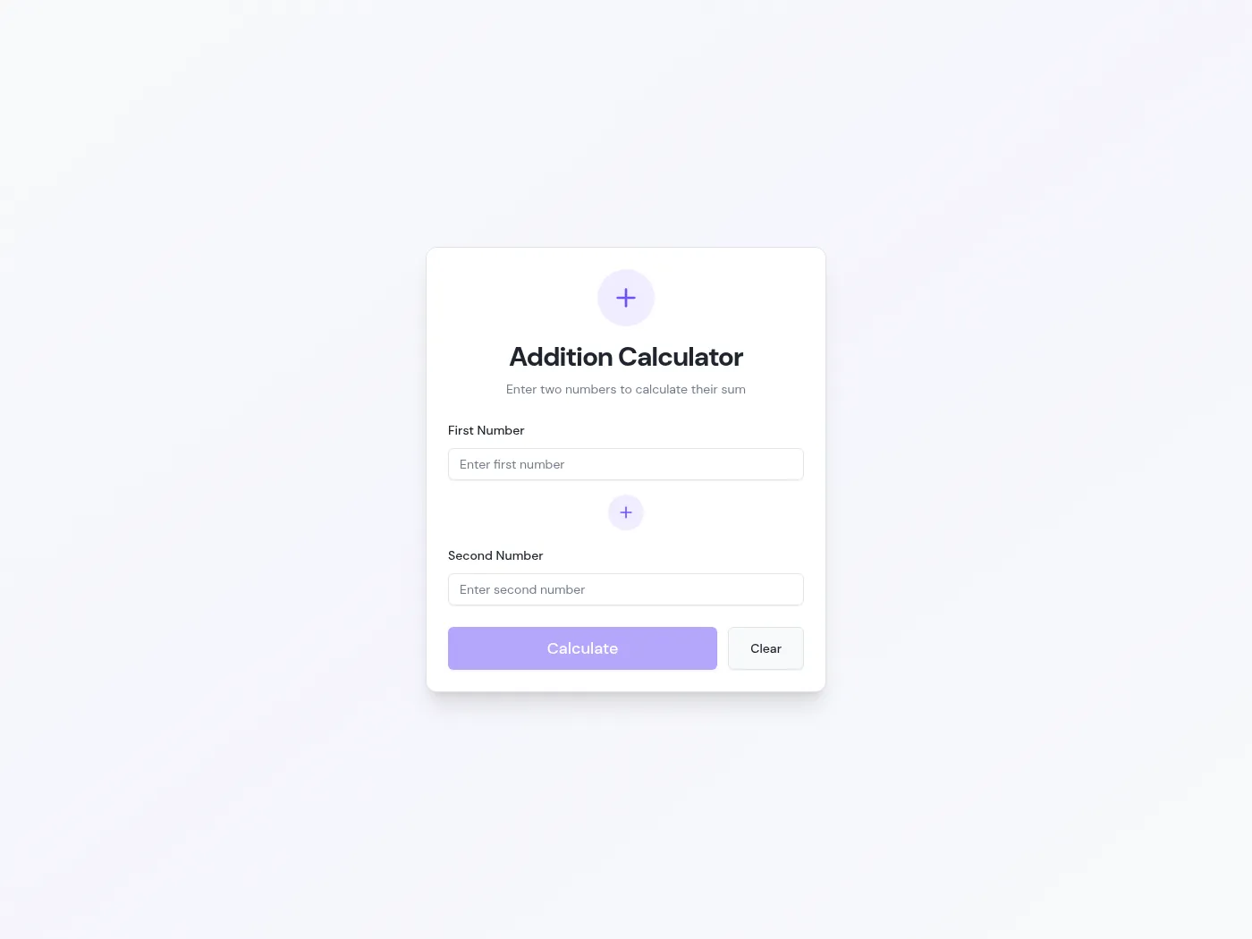 Simple Addition Calculator